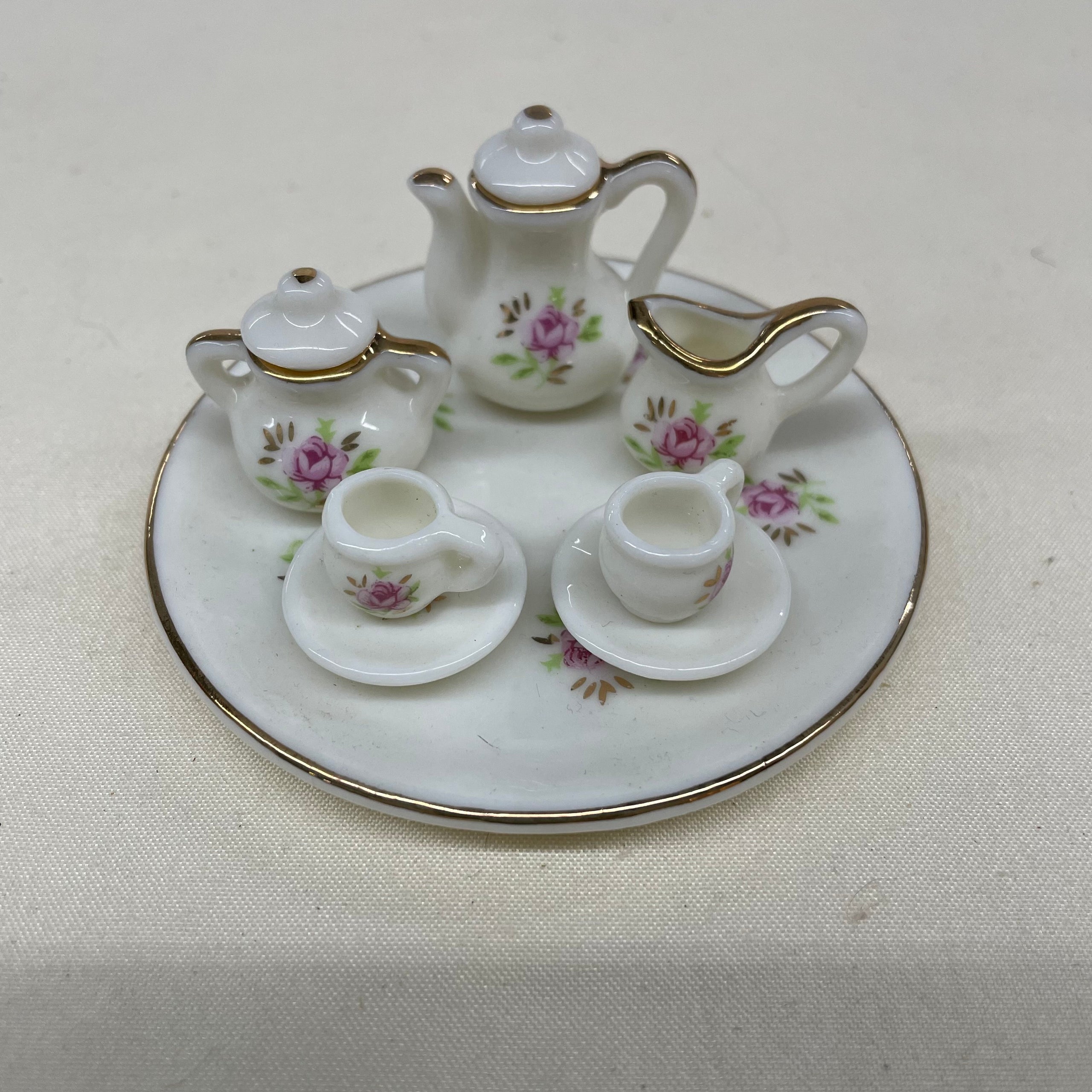 #702 Vintage miniature china tea set | Restored Renewed Reborn